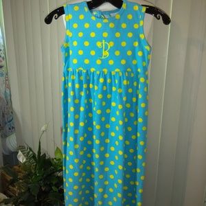 Kelly's Kids | Dresses | Kellys Kids Turquoise Yellow Polkadot | Poshmark